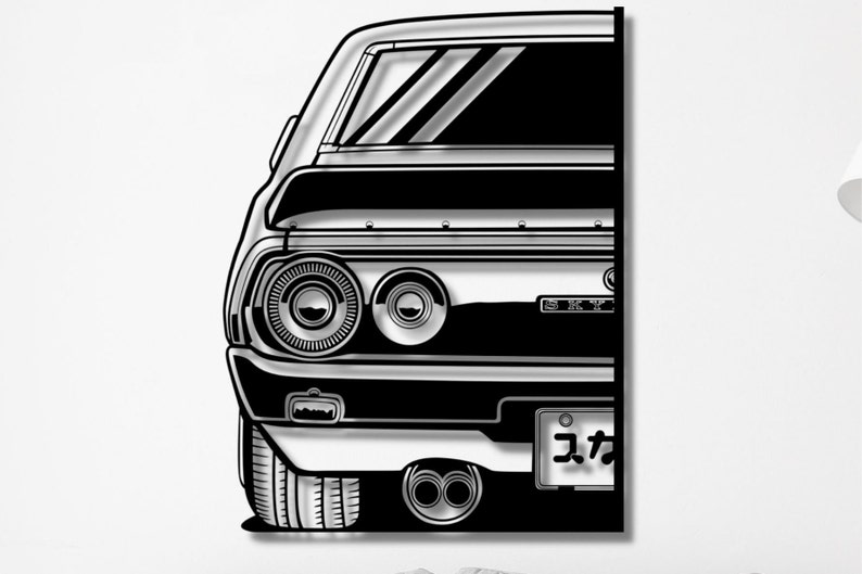 Nissan Skyline R32 Detailed Silhouette Metal Wall Artcar - Etsy