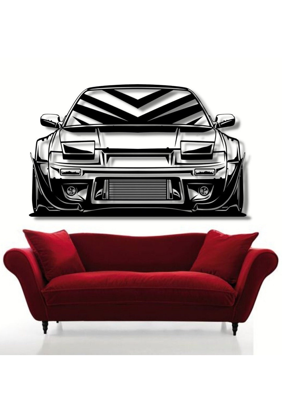 Metal Car Silhouette Metal Wall Art,car Wall Decor,gt-r Wall Art,custom ...