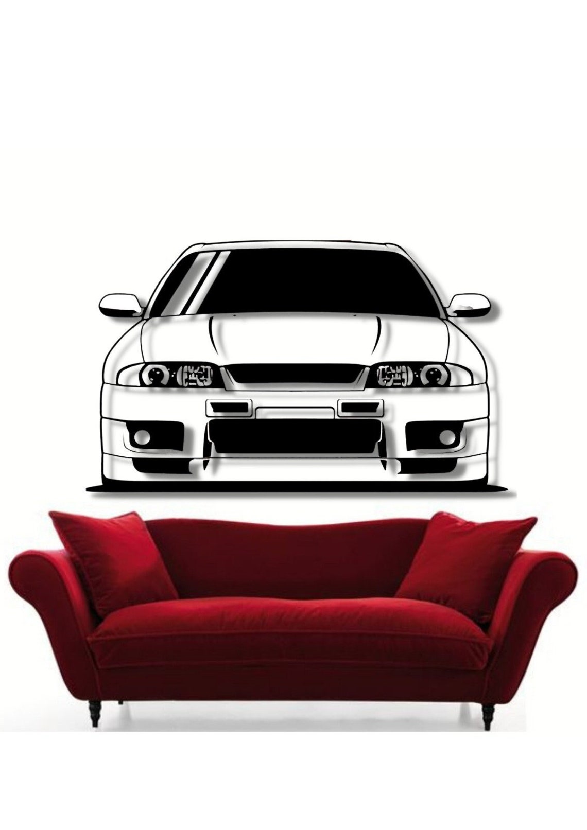 Nissan Skyline R33 Detailed Silhouette Metal Wall Art,car ,wall Art ...