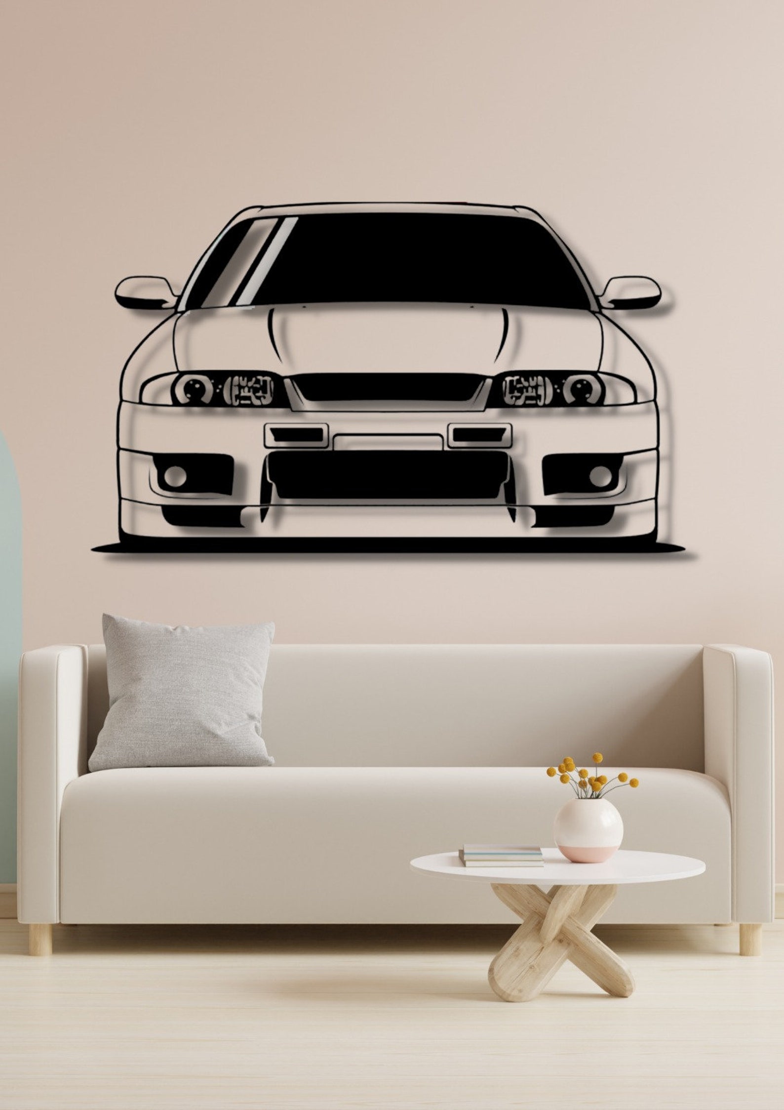 Nissan Skyline R33 Detailed Silhouette Metal Wall Art,car ,wall Art ...