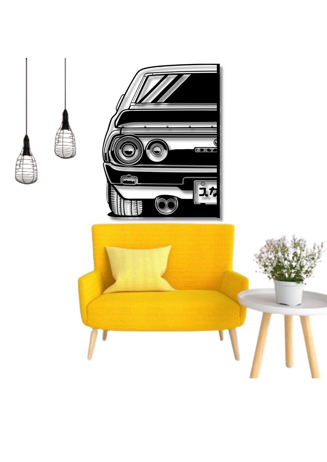 Nissan Skyline R32 Detailed Silhouette Metal Wall Artcar - Etsy