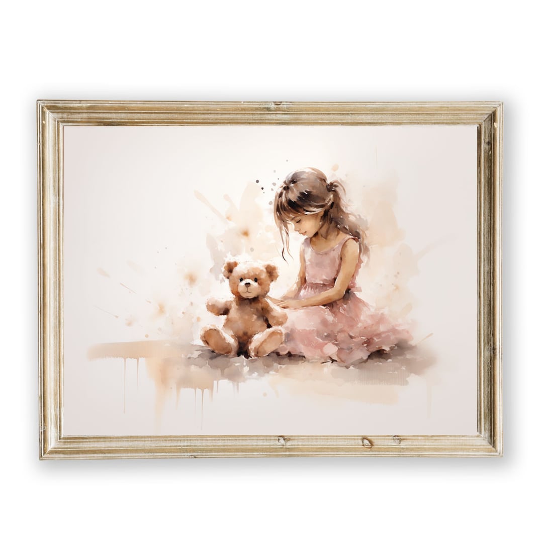 Little Ballerina Girl Wall Art Digital Print, Girl's Room Nursery Decor ...