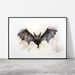 PRINTABLE Halloween Bat Wall Art, Halloween Art Print, Bat Art, Gothic ...