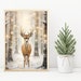 PRINTABLE Reindeer Christmas Wall Art, Watercolor Reindeer Painting ...
