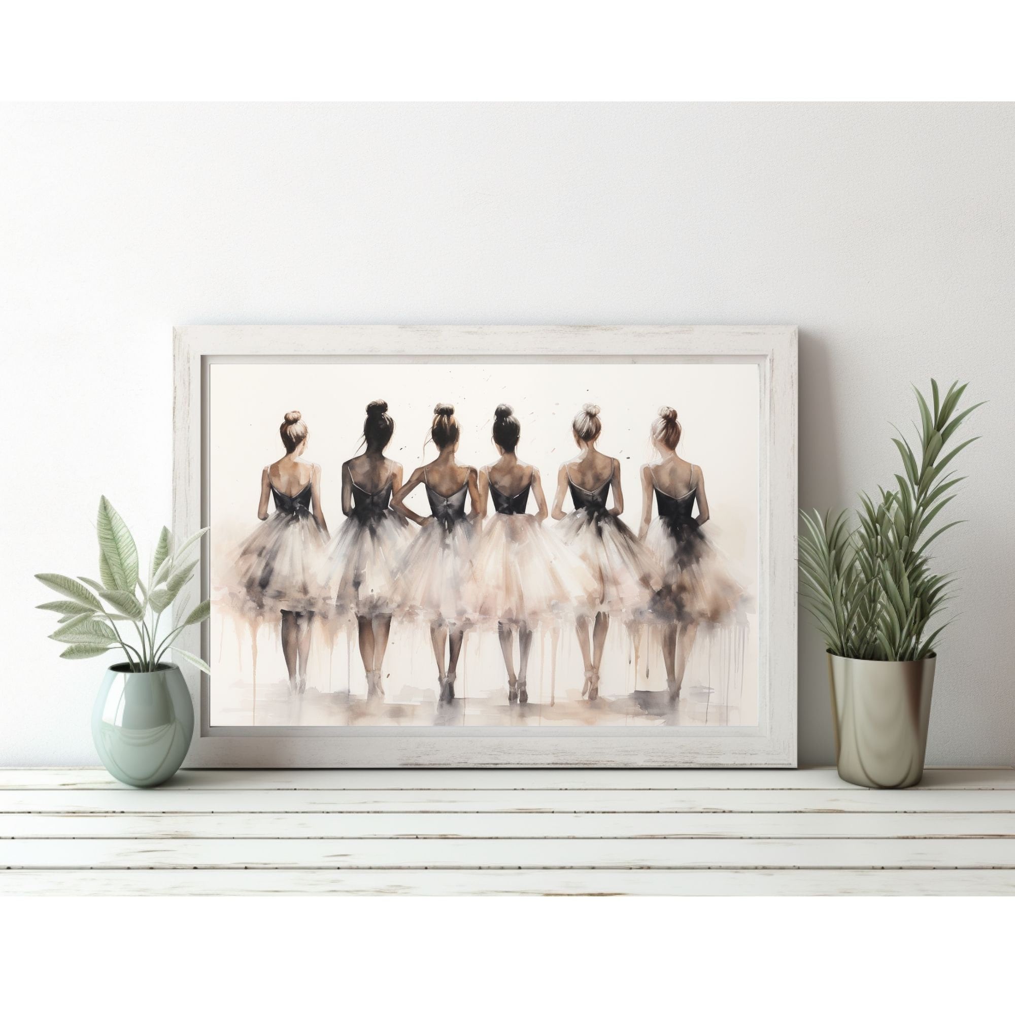 PRINTABLE Ballerina Wall Art, Pale Watercolor Ballet Dancer Print ...