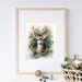 PRINTABLE Reindeer Christmas Wall Art, Watercolor Reindeer Painting ...