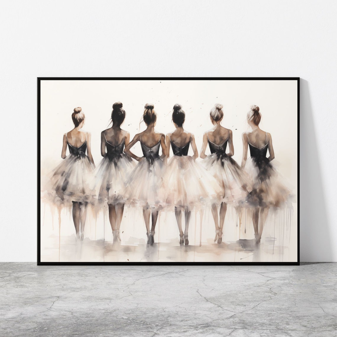 PRINTABLE Ballerina Wall Art, Pale Watercolor Ballet Dancer Print ...