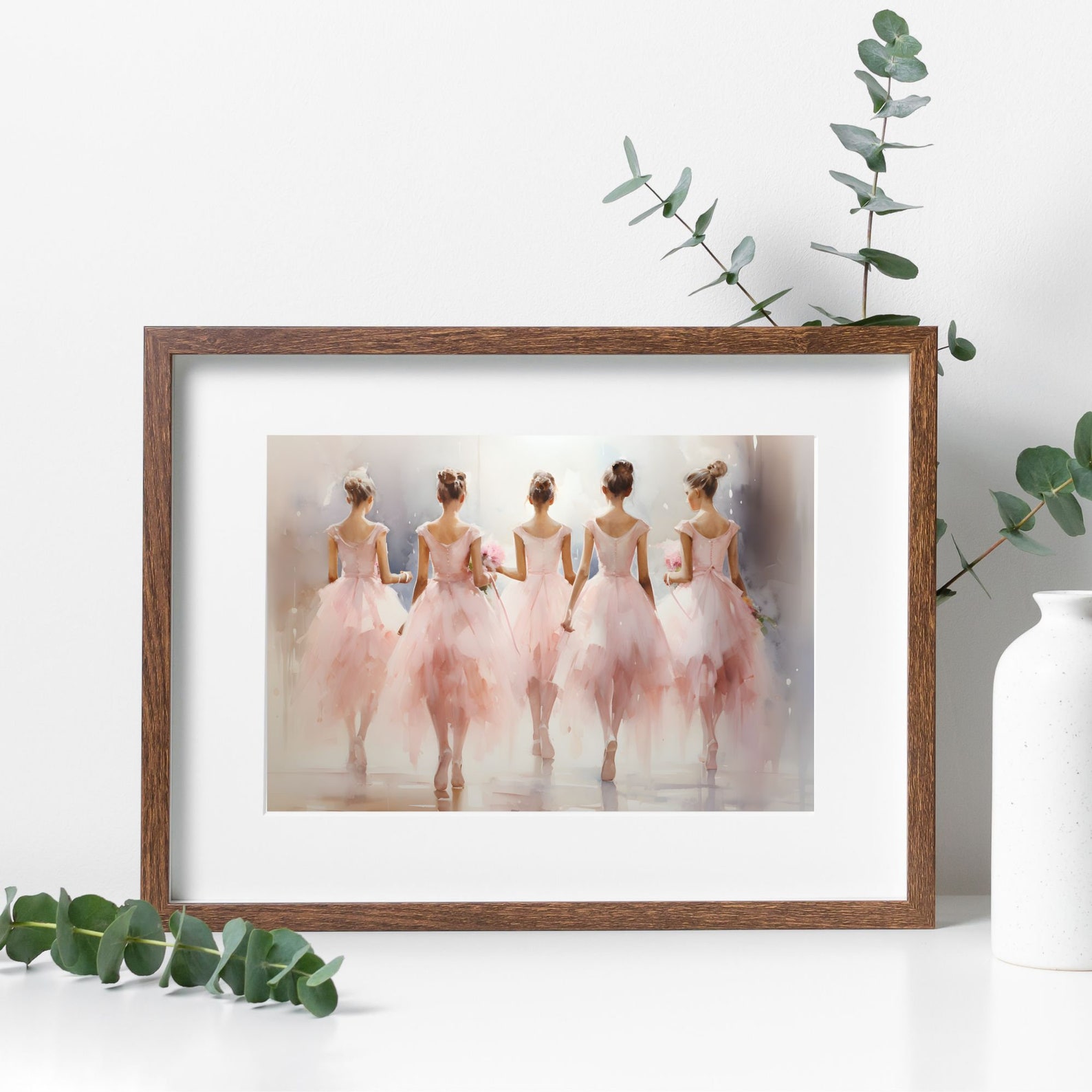 Ballerina Wall Art Print, Pale Watercolor Ballet Dancer Print, Ballet ...