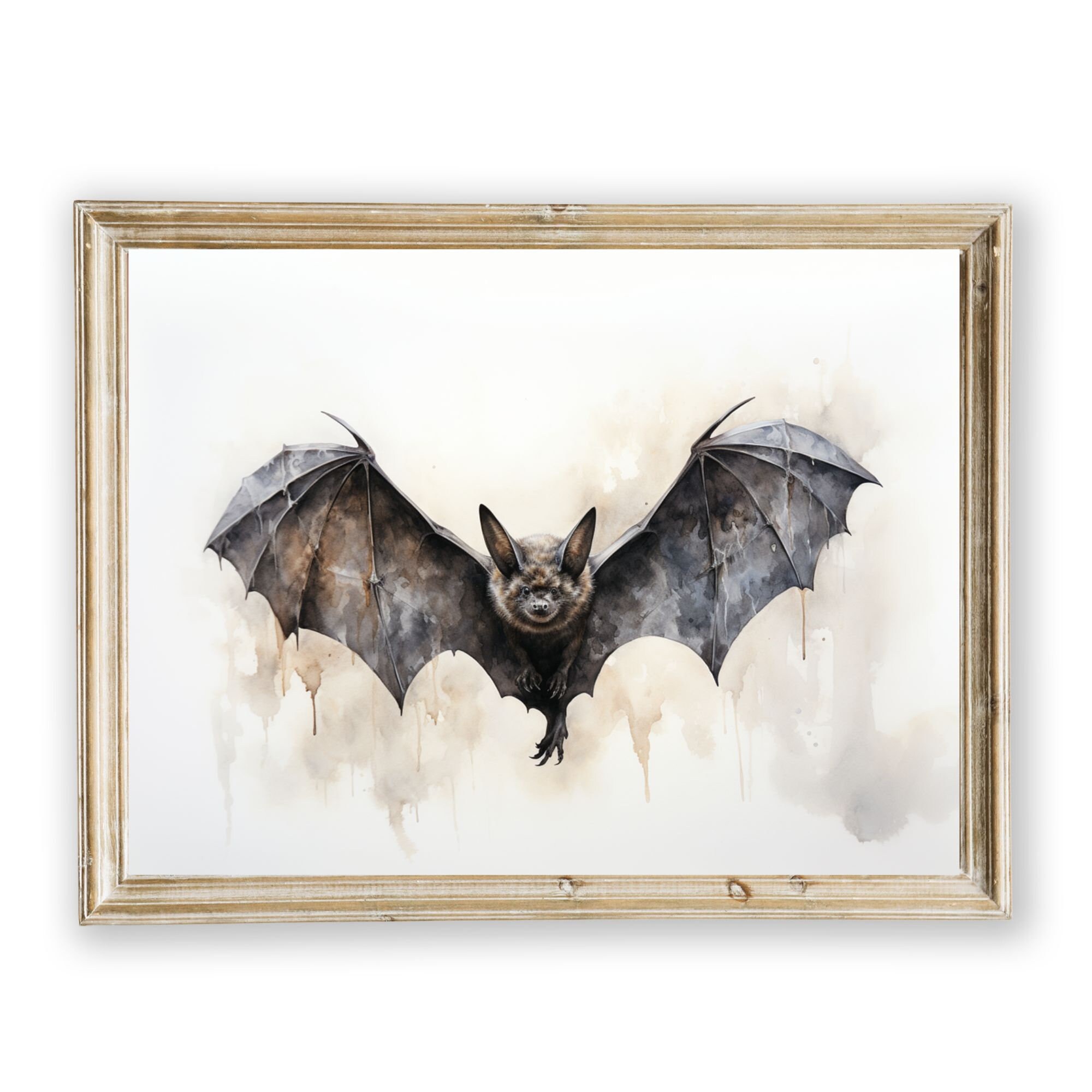 PRINTABLE Halloween Bat Wall Art, Halloween Art Print, Bat Art, Gothic ...