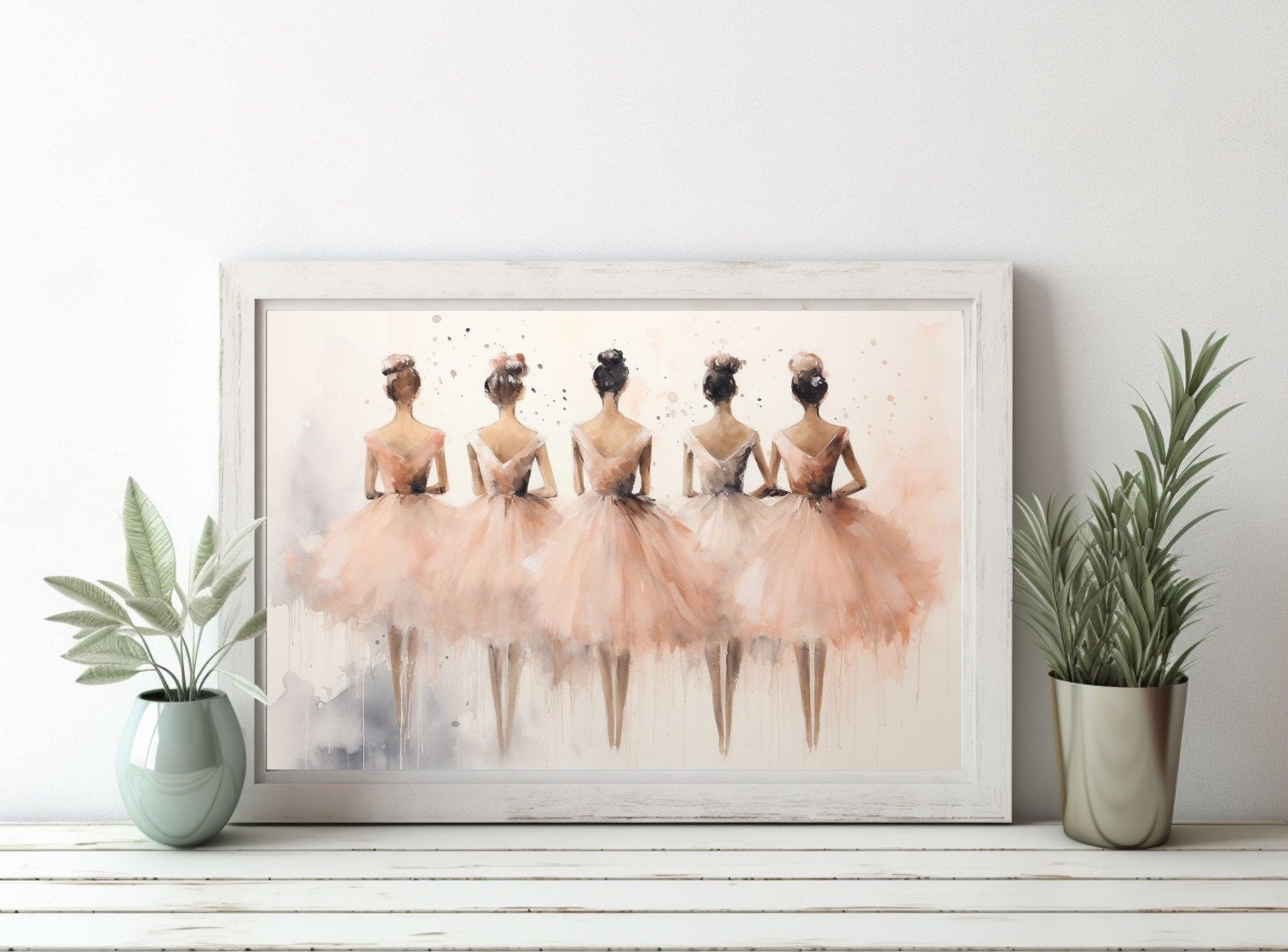 Ballerina Wall Art Print Pale Watercolor Ballet Dancer Print - Etsy
