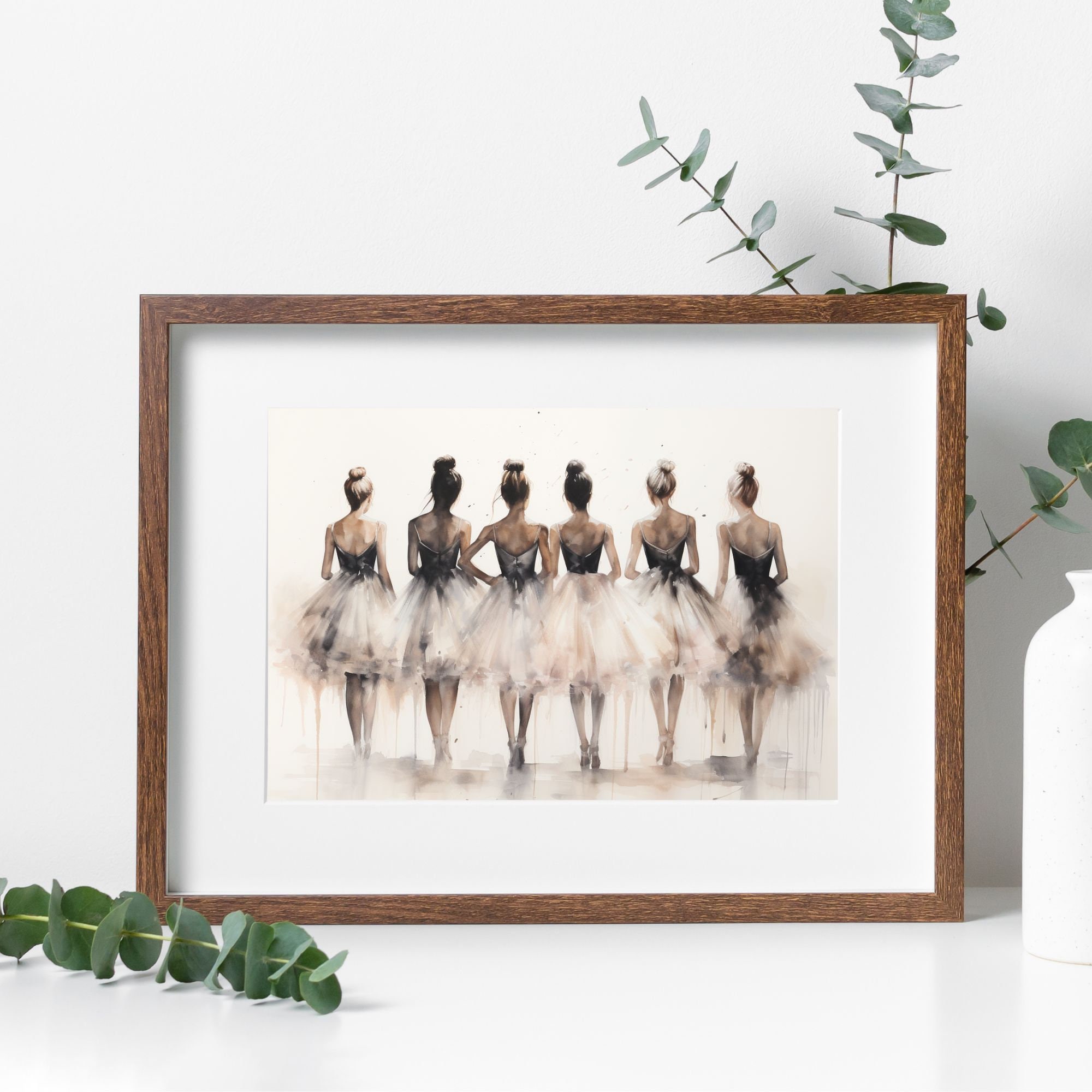 PRINTABLE Ballerina Wall Art, Pale Watercolor Ballet Dancer Print ...