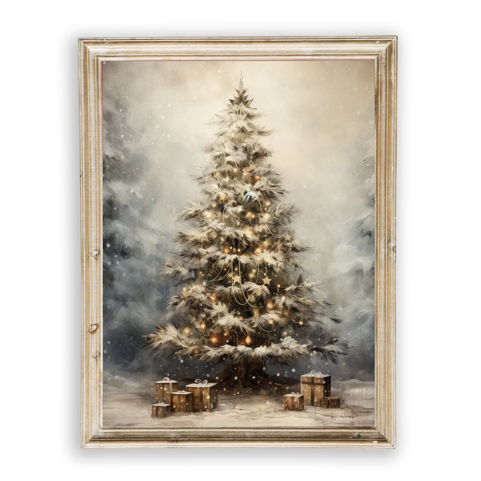 PRINTABLE Christmas Tree Wall Art, Christmas Tree Painting Digital ...