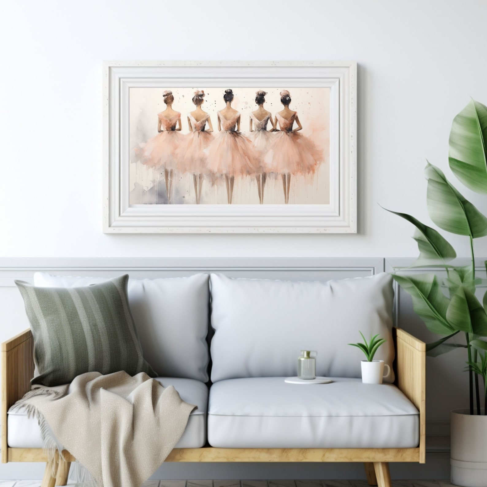 Ballerina Wall Art Print, Pale Watercolor Ballet Dancer Print, Ballet ...