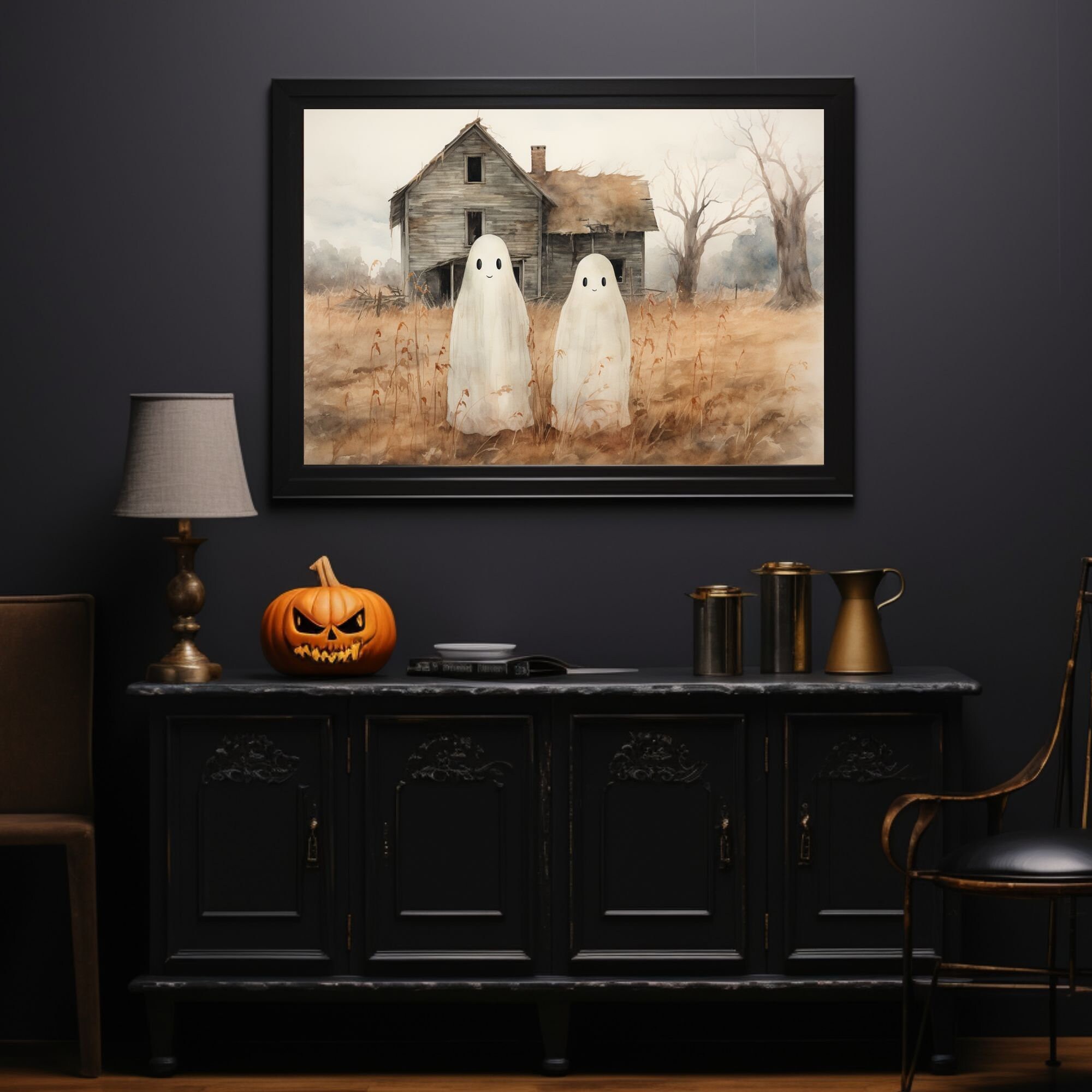 PRINTABLE Ghosts Halloween Wall Art, Halloween Decor, Cute Ghosts in ...
