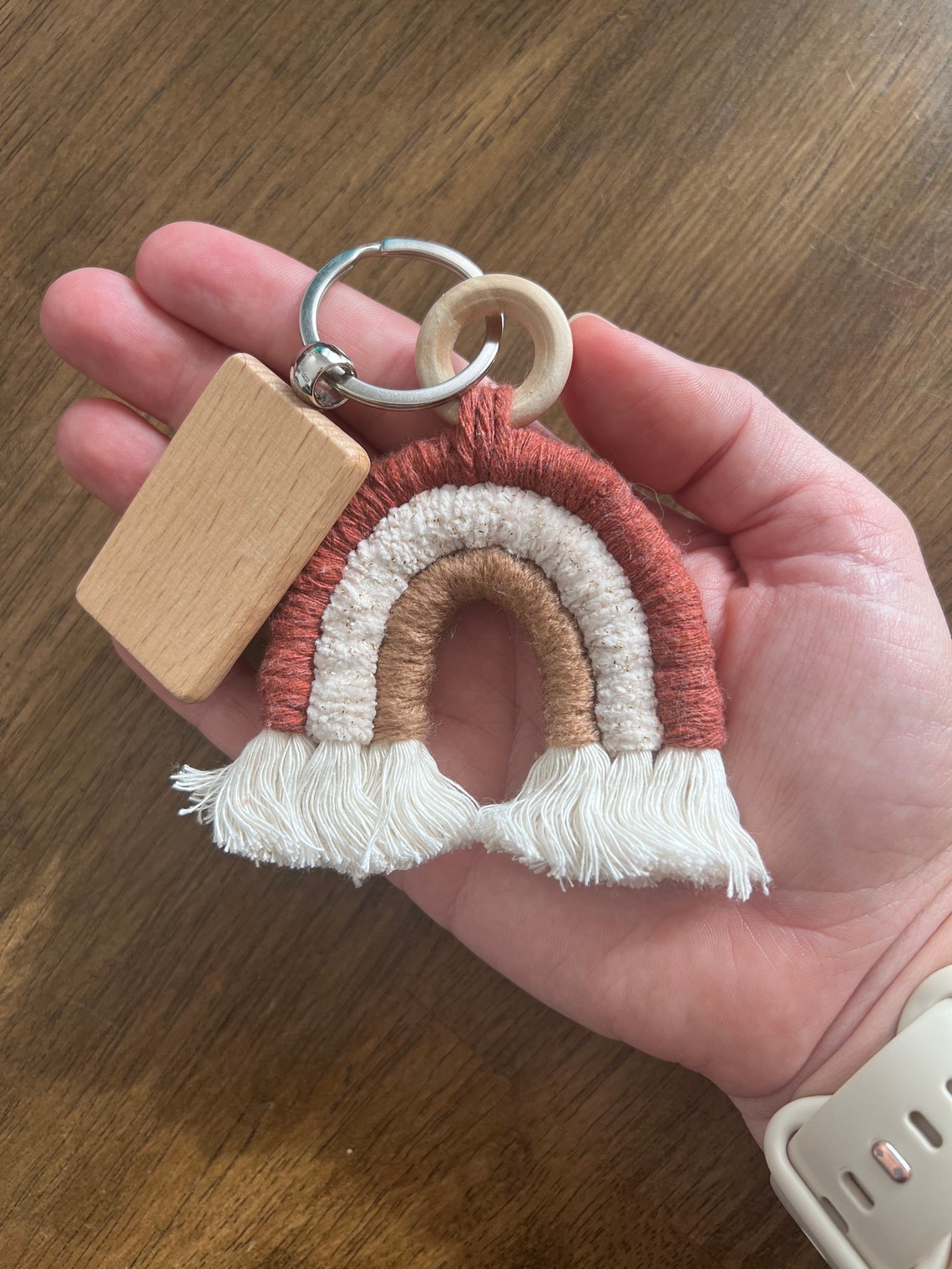 Macrame Rainbow Keychains - Etsy