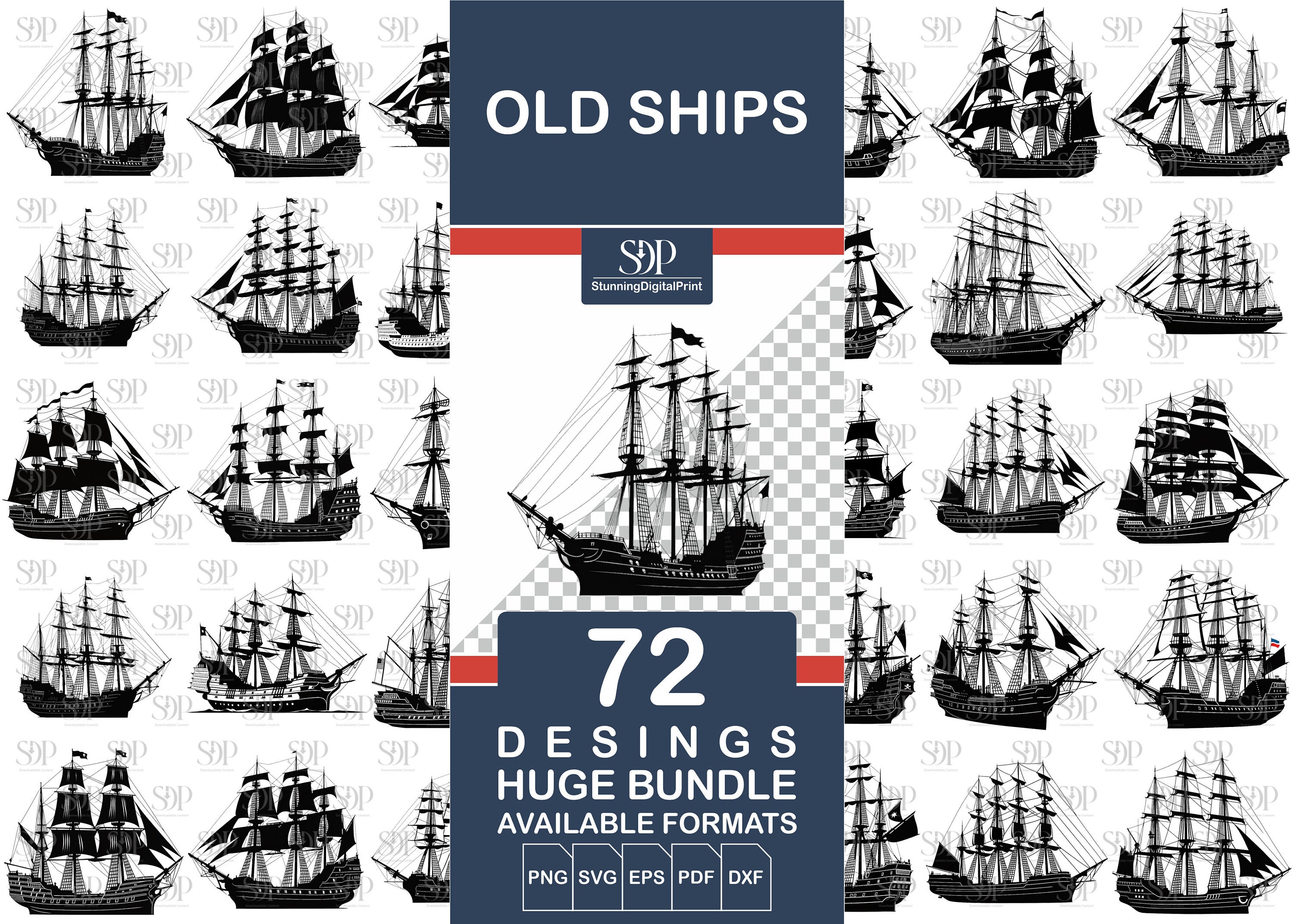 72 Old Ships SVG BUNDLE ,vebtor File,pirate Ships Svg,sailing Old Ship ...