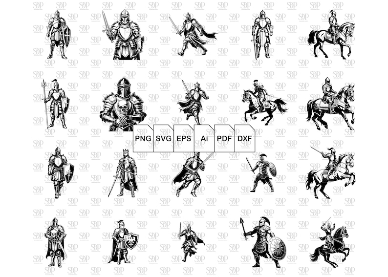 80 Medieval Knight SVG BUNDLE, Svg Vector File, Knight Cricut, Vector ...