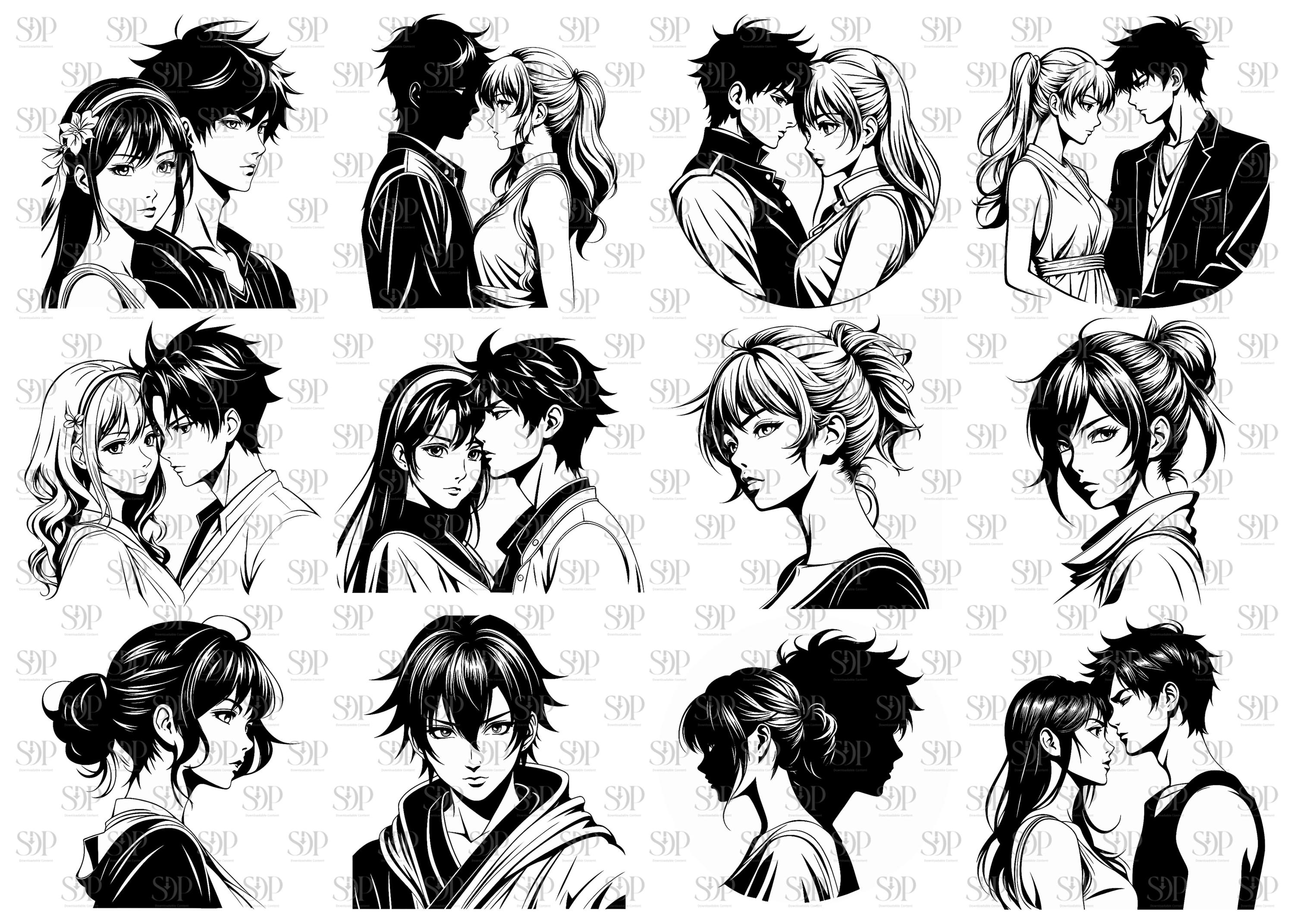 Manga Character SVG Bundle: 95 Anime Designs (digital Download) - Etsy