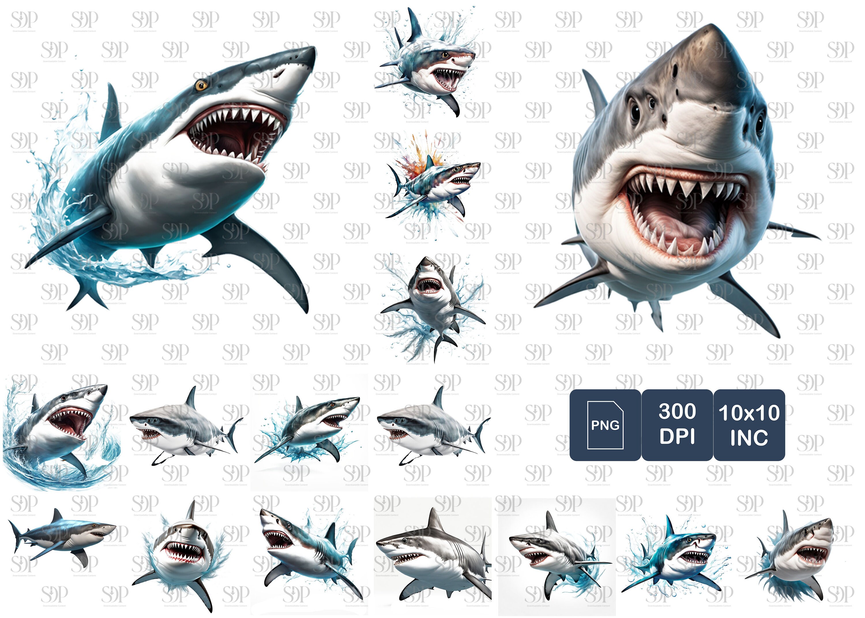 24 Shark Png Bundle,high Quality Png,shark Smoke Colors,smoke Sharks ...