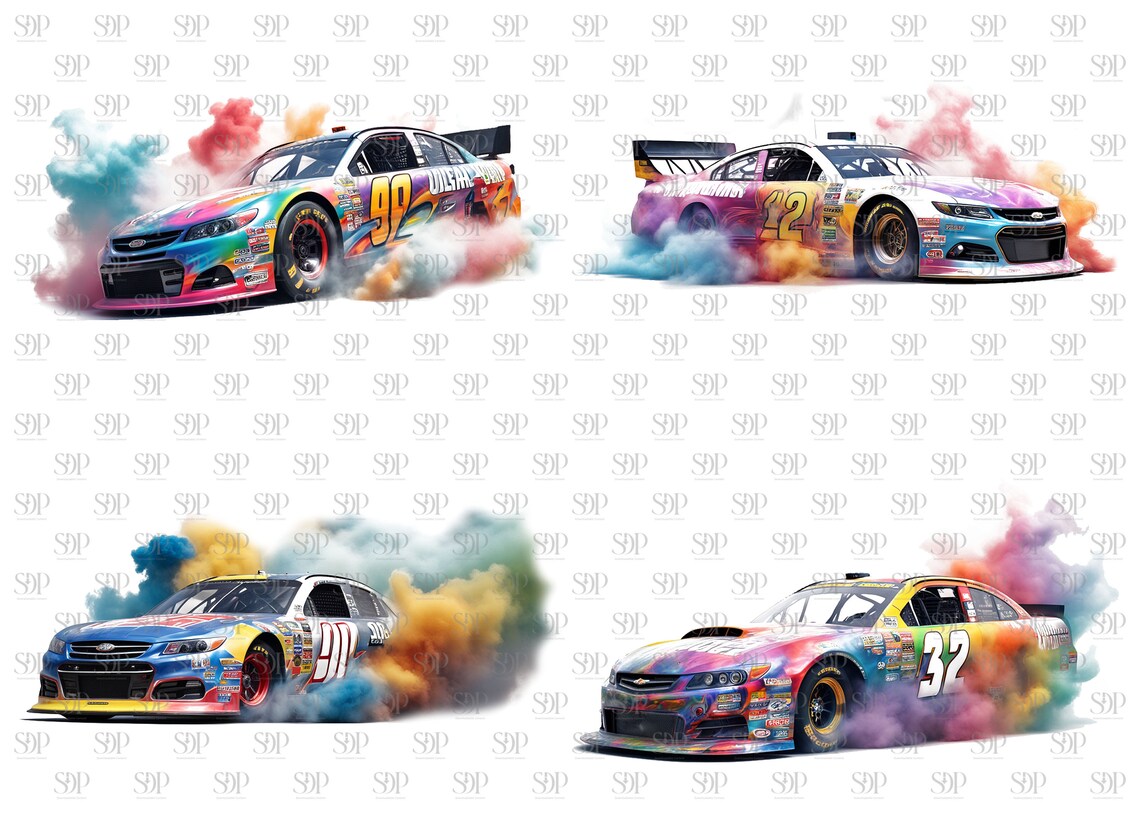 Nascar Cars PNG Bundle, Racing Graphics (commercial Use) - Etsy