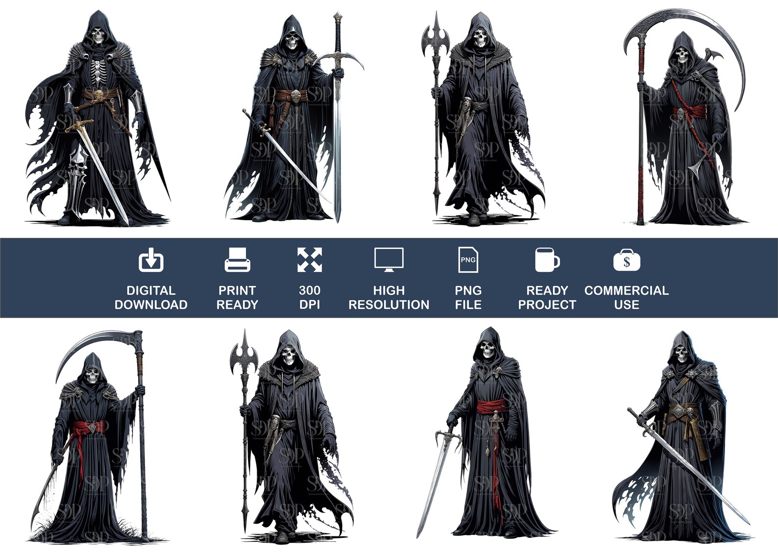 Grim Reaper PNG Bundle, Commercial Use (digital Download) - Etsy