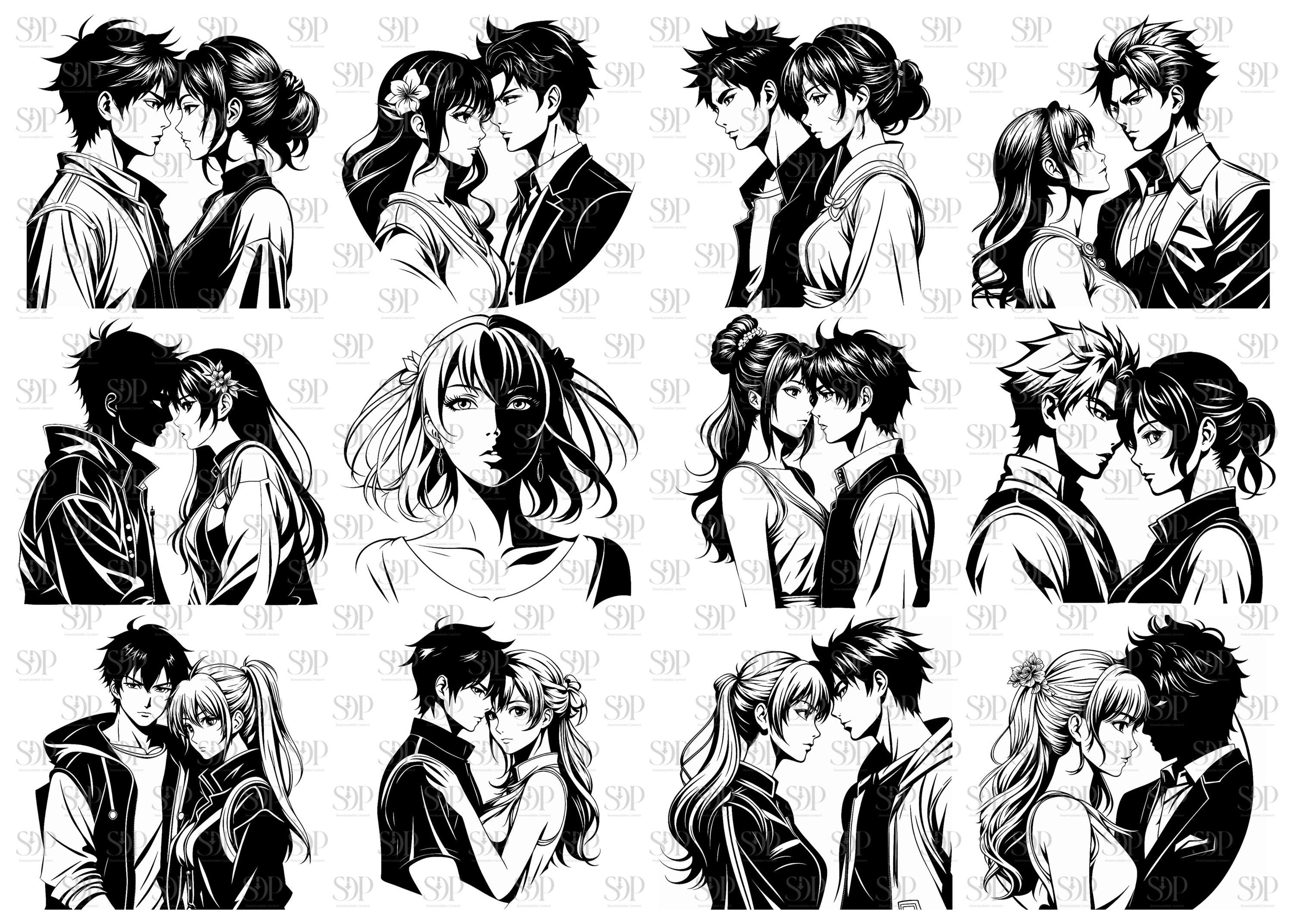 Manga Character SVG Bundle: 95 Anime Designs (digital Download) - Etsy