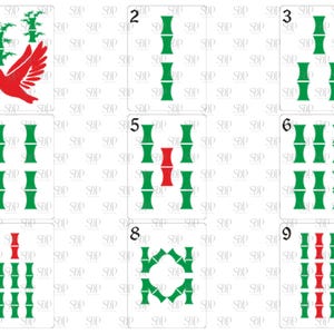 Mahjong Tiles SVG Clipart Bundle, Hand-drawn Vector Set (digital ...
