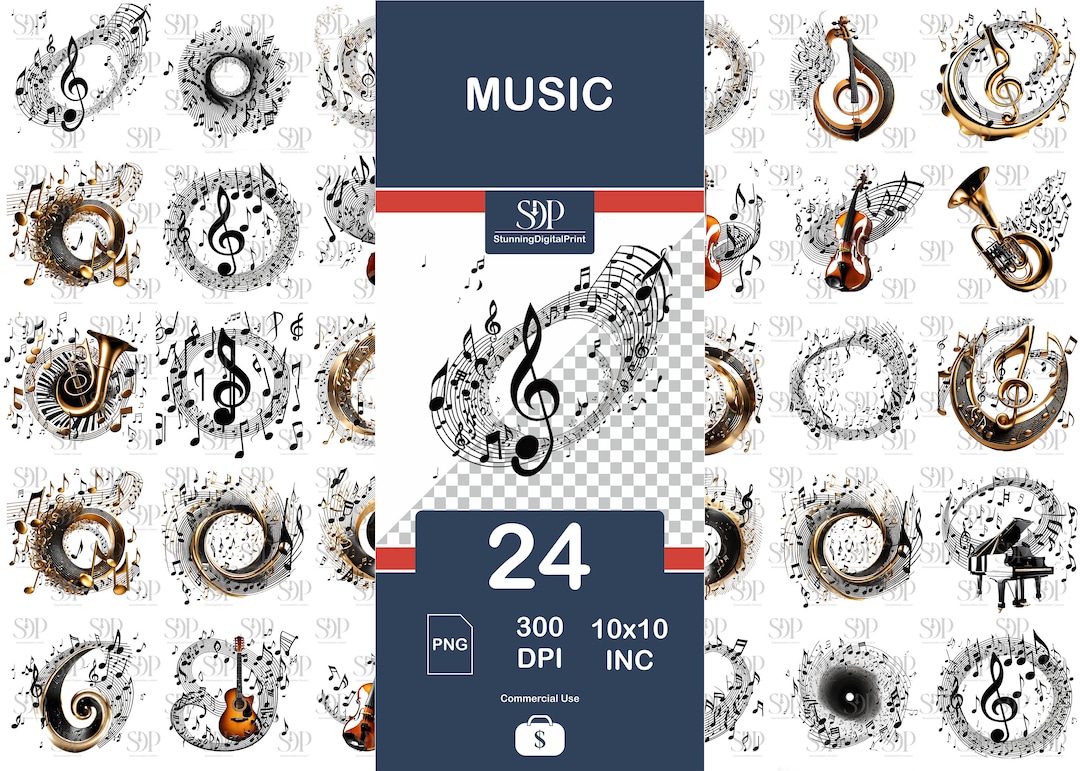 24 Music Png, Musical Instruments Bundle,high Quality Png,musical ...