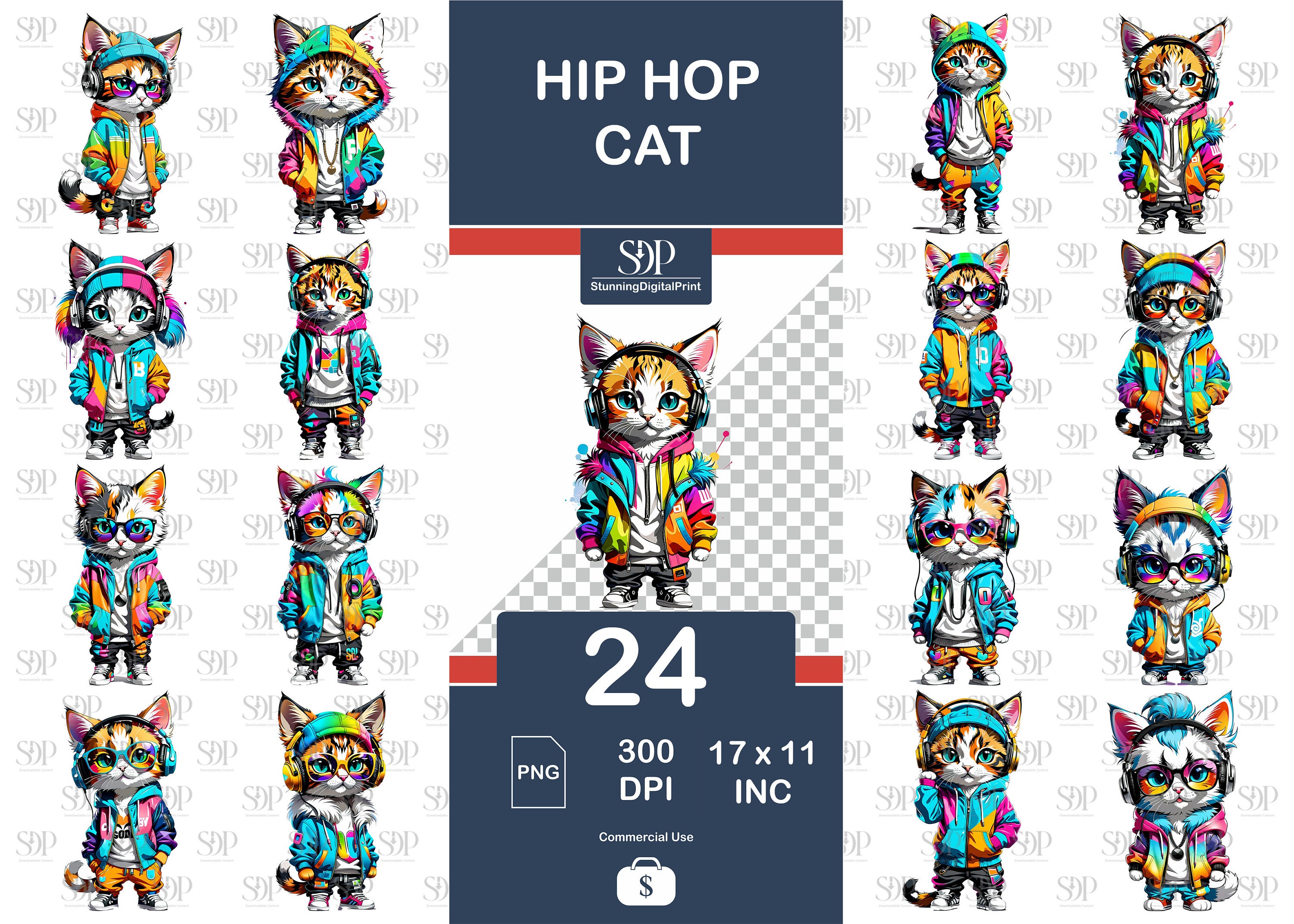 24 Hip Hop Cat, Png Bundle,cat High Quality Png,cat Transparent Png ...