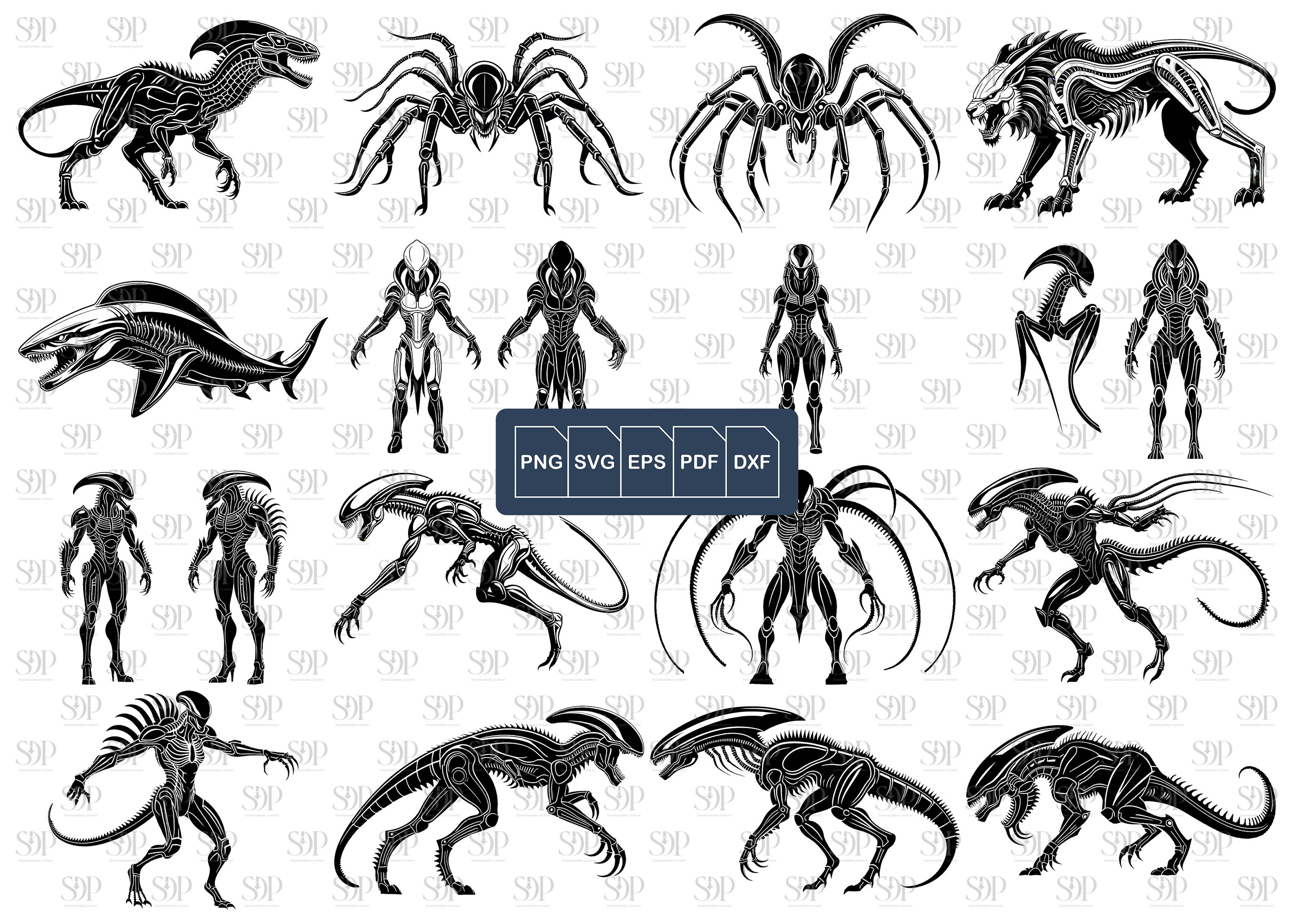 60 Predator Alien Animal SVG BUNDLE, Vector File, Predator Svg,alien ...