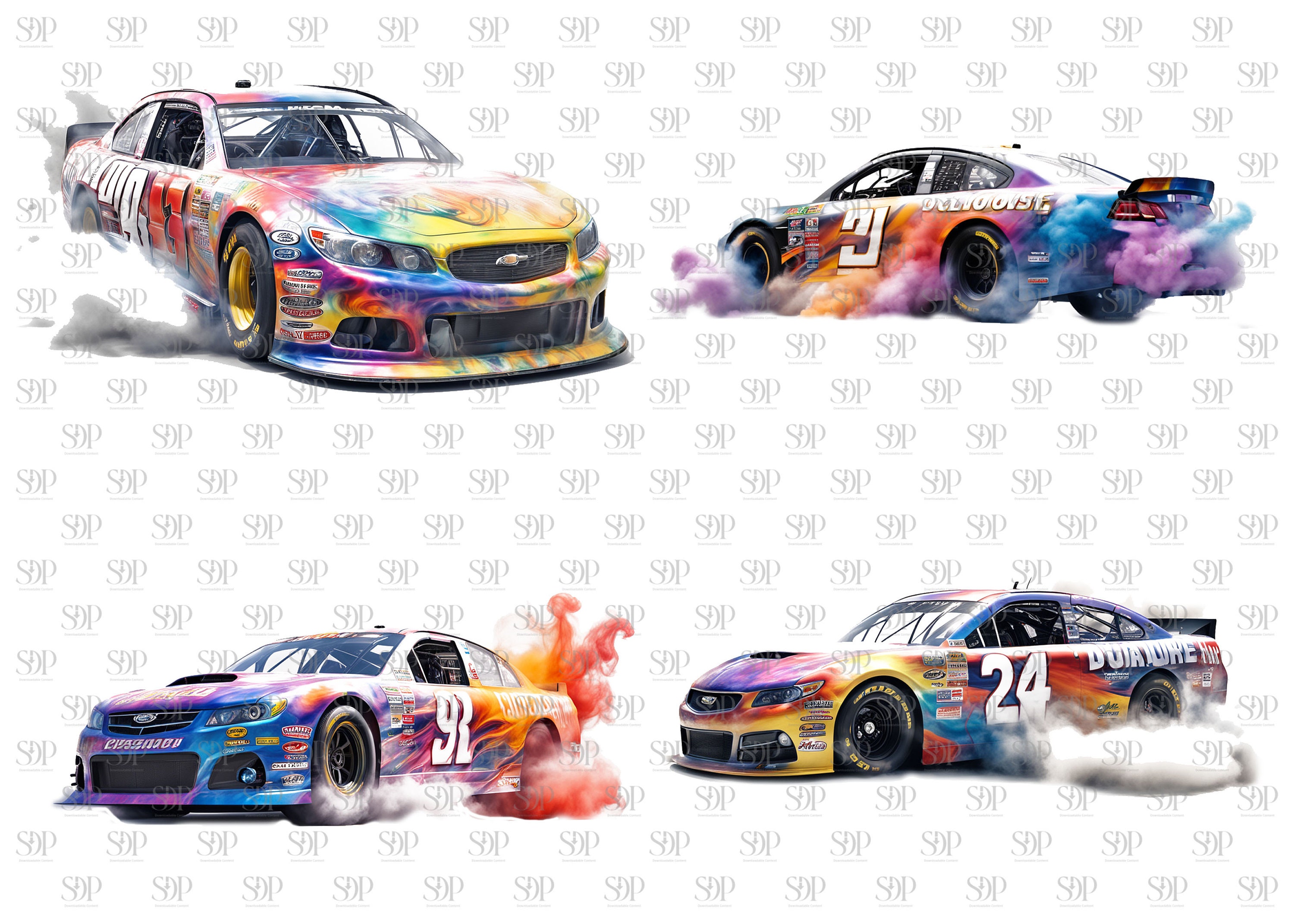 Nascar Cars PNG Bundle, Racing Graphics (commercial Use) - Etsy