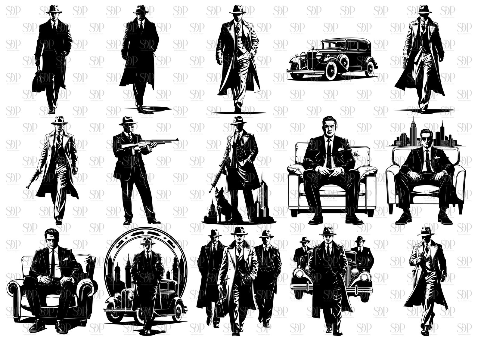 Mafia Gangster SVG Bundle: 120 Vector Designs (commercial Use) - Etsy ...