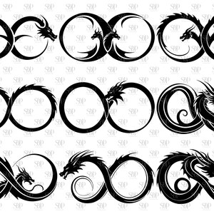 70 Dragon, Infinity SVG BUNDLE, Vector File, Dragon Cricut, Vector ...