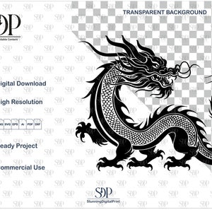 90 Asian Dragon SVG BUNDLE, Vector File, Dragon Cricut, Vector Dragon ...