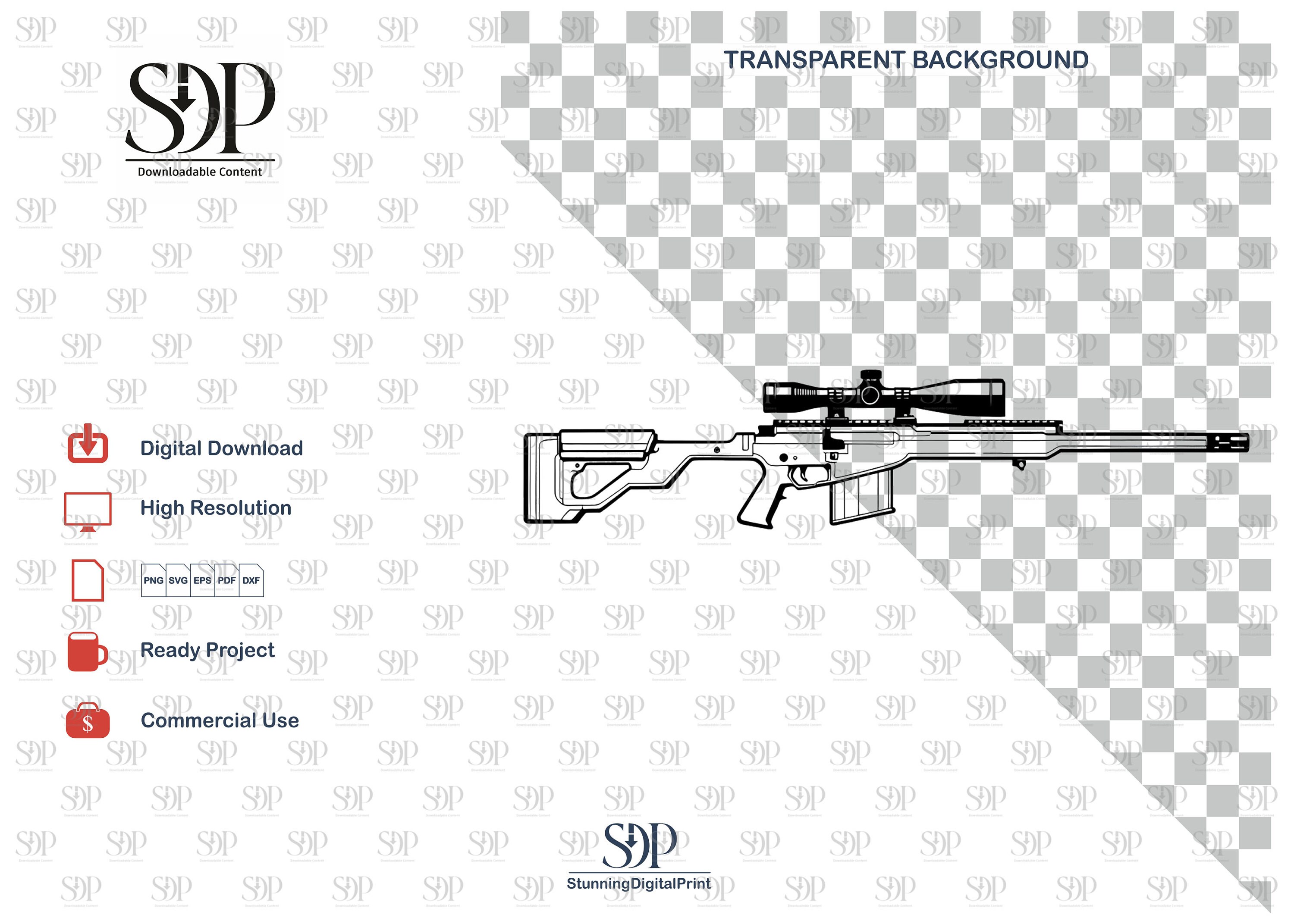 90 Sniper Rifle SVG, BUNDLE Vector File, Rifle Svg, Sniper Gun Clipart ...