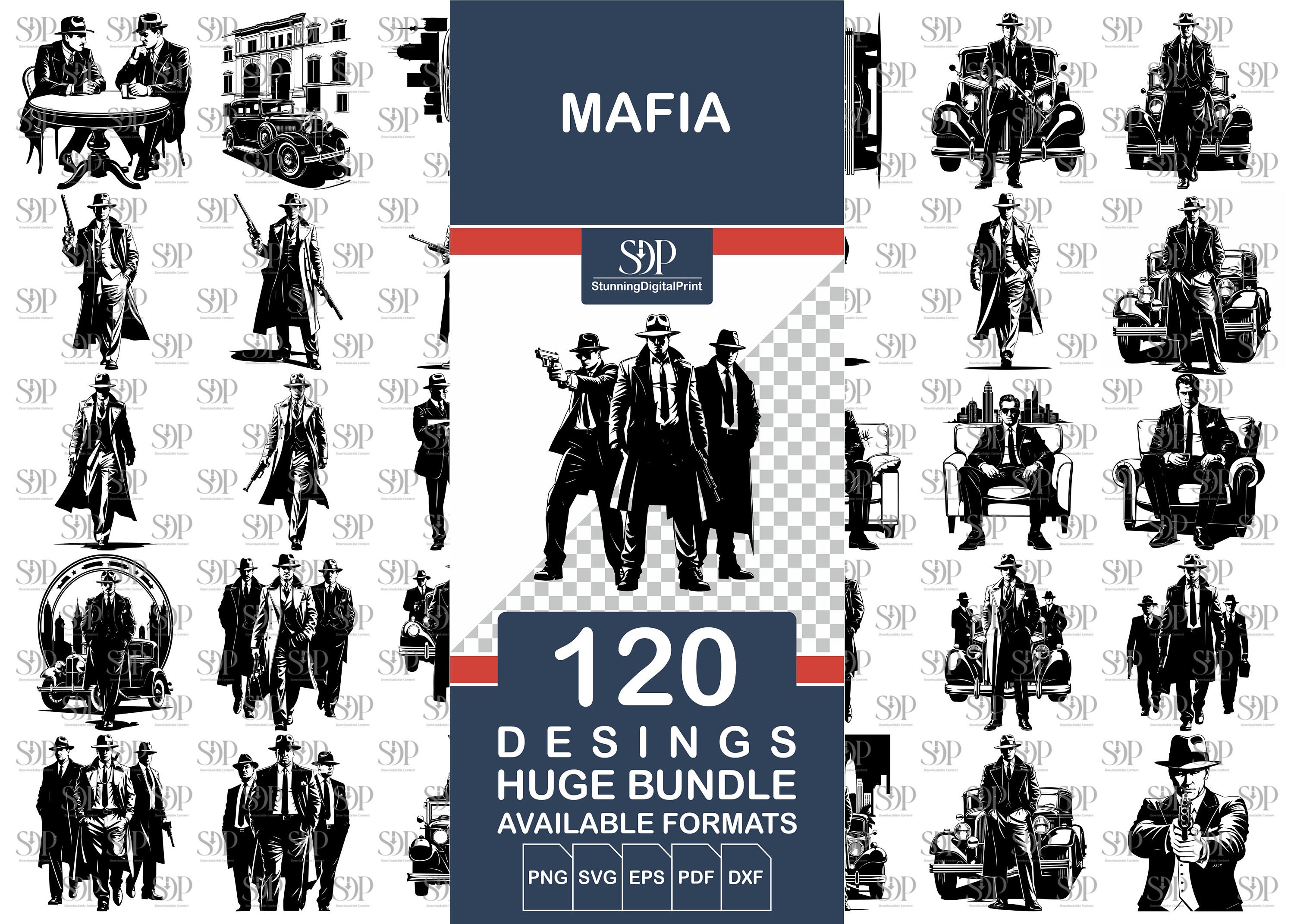 120 Mafia SVG BUNDLE, Vector File, Mafia Svg,gangster Vector,mafia ...