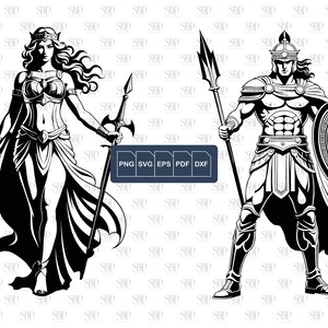 Greek Mythology SVG Bundle: Ancient Gods, Statues (commercial Use) - Etsy