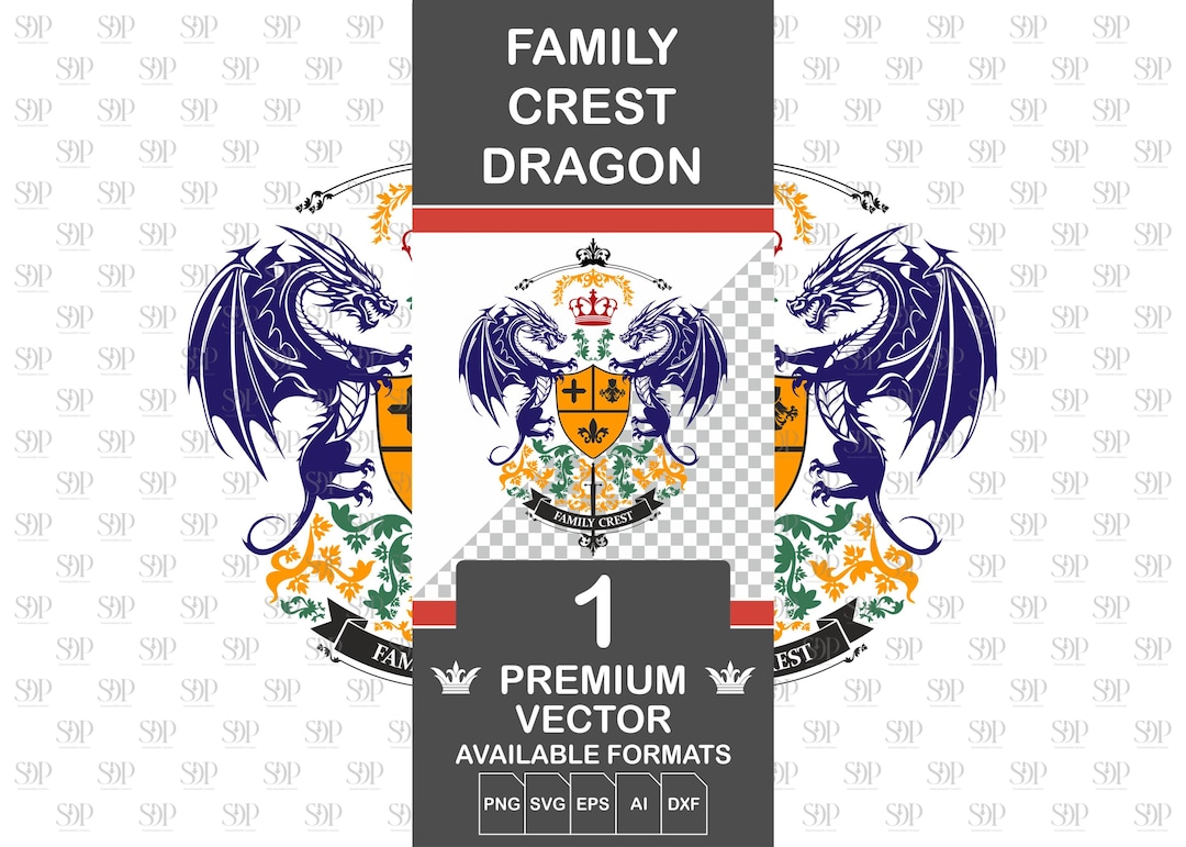 Family Crest Dragon SVG Bundle,coat of Arms Svg,heraldic Cricut,family ...