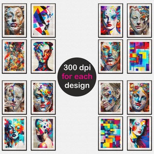 Abstract Wall Art Set of 132 , Mega Bundle ,prints Gallery Wall Set ...