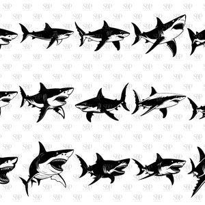 80 Shark SVG , Shark Svg Bundle,shark Cut File, Shark Cricut, Shark ...