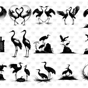 Crane Svg, Crane Svg Bundle, Crane Svg Cut File, Crane Tshirt Svg ...