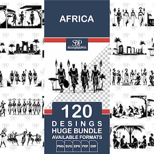 120 African SVG BUNDLE, Vector File, Africa Svg, African Clipart ...