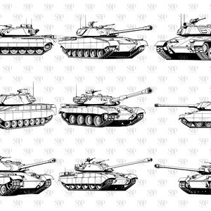 60 Panzer SVG, Militärischer Panzer Vektor-Datei, Panzer SVG, Armee ...