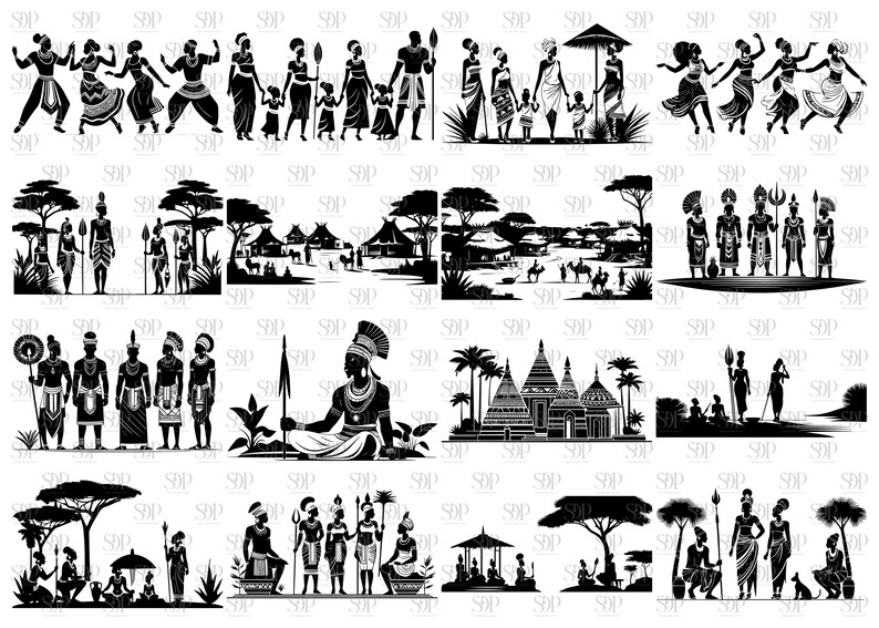 120 African SVG BUNDLE, Vector File, Africa Svg, African Clipart ...