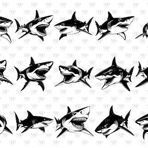80 Shark SVG , Shark Svg Bundle,shark Cut File, Shark Cricut, Shark ...