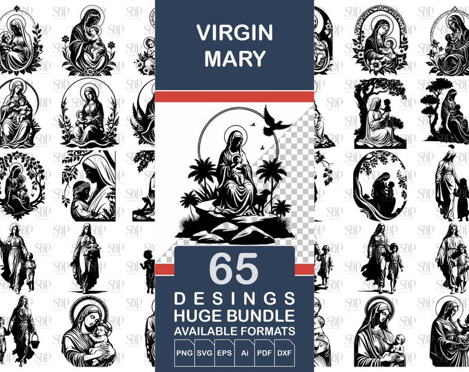 Virgin Mary Svg - Etsy UK