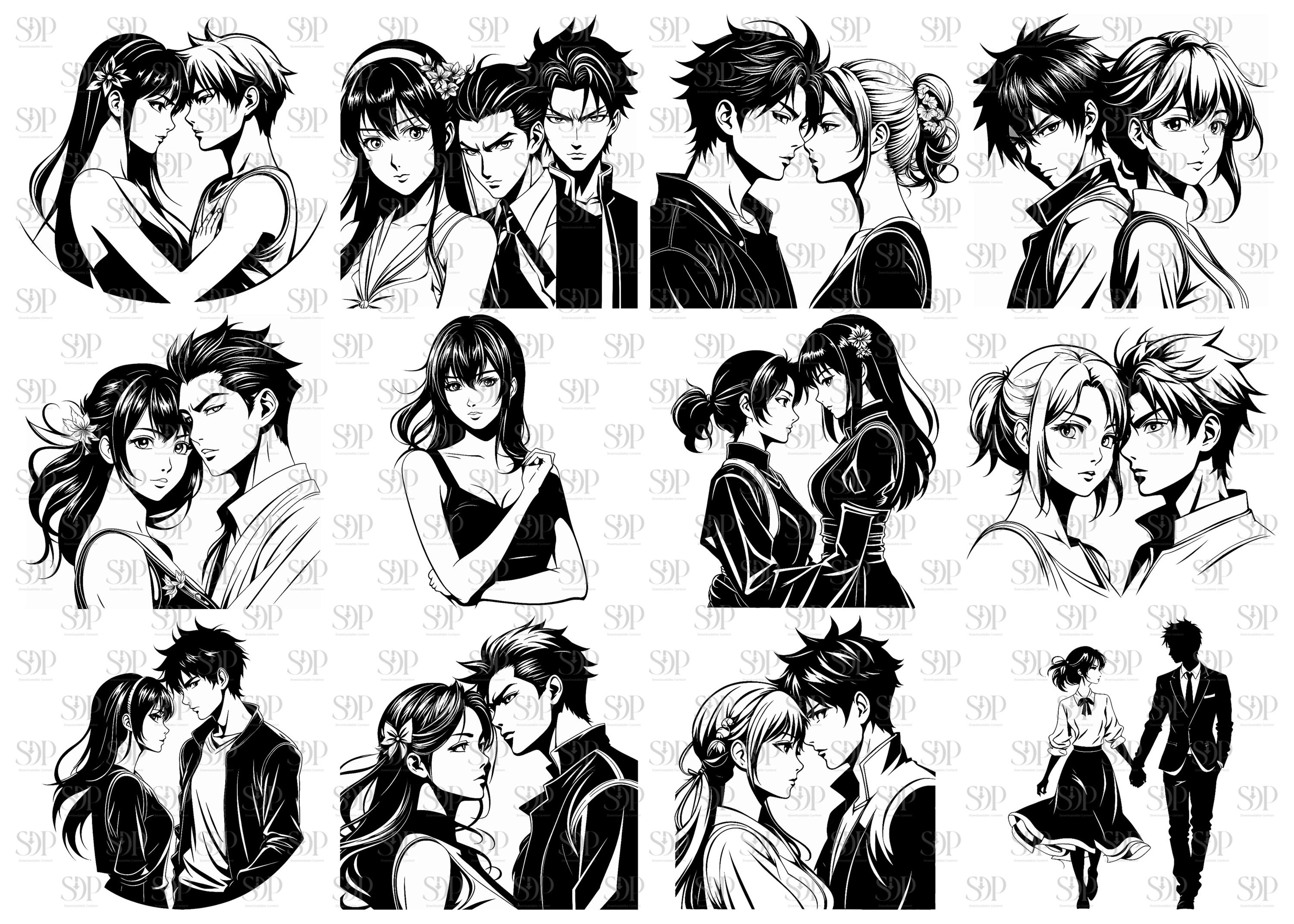 Manga Character SVG Bundle: 95 Anime Designs (digital Download) - Etsy