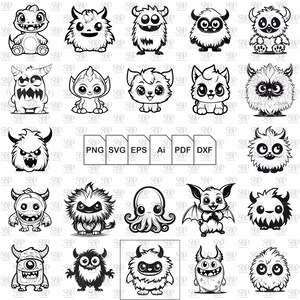 150 Cute Monster SVG BUNDLE, Vector File,monsters Svg Bundle,monster ...