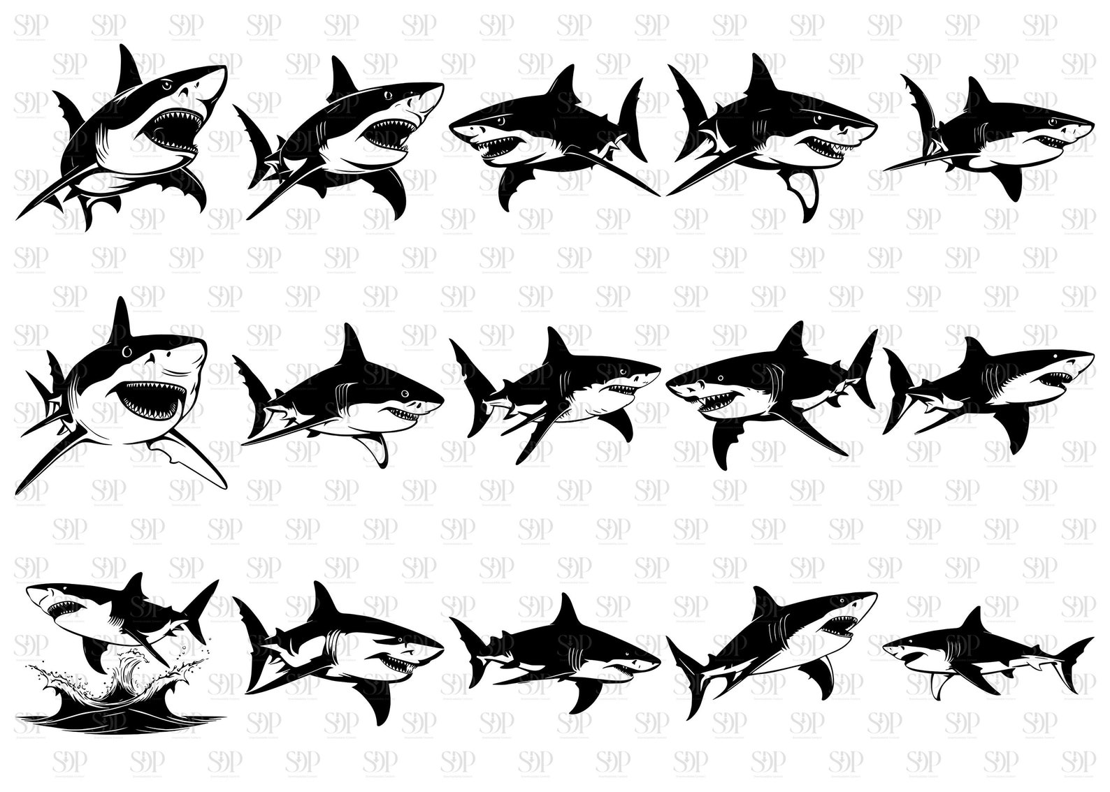 80 Shark SVG , Shark Svg Bundle,shark Cut File, Shark Cricut, Shark ...