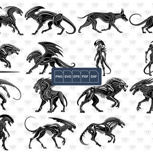 60 Predator Alien Animal SVG BUNDLE, Vector File, Predator Svg,alien ...